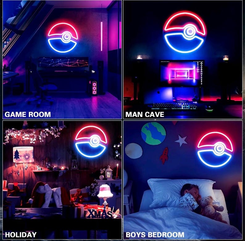 Poke Ball NEON Sign - Etsy