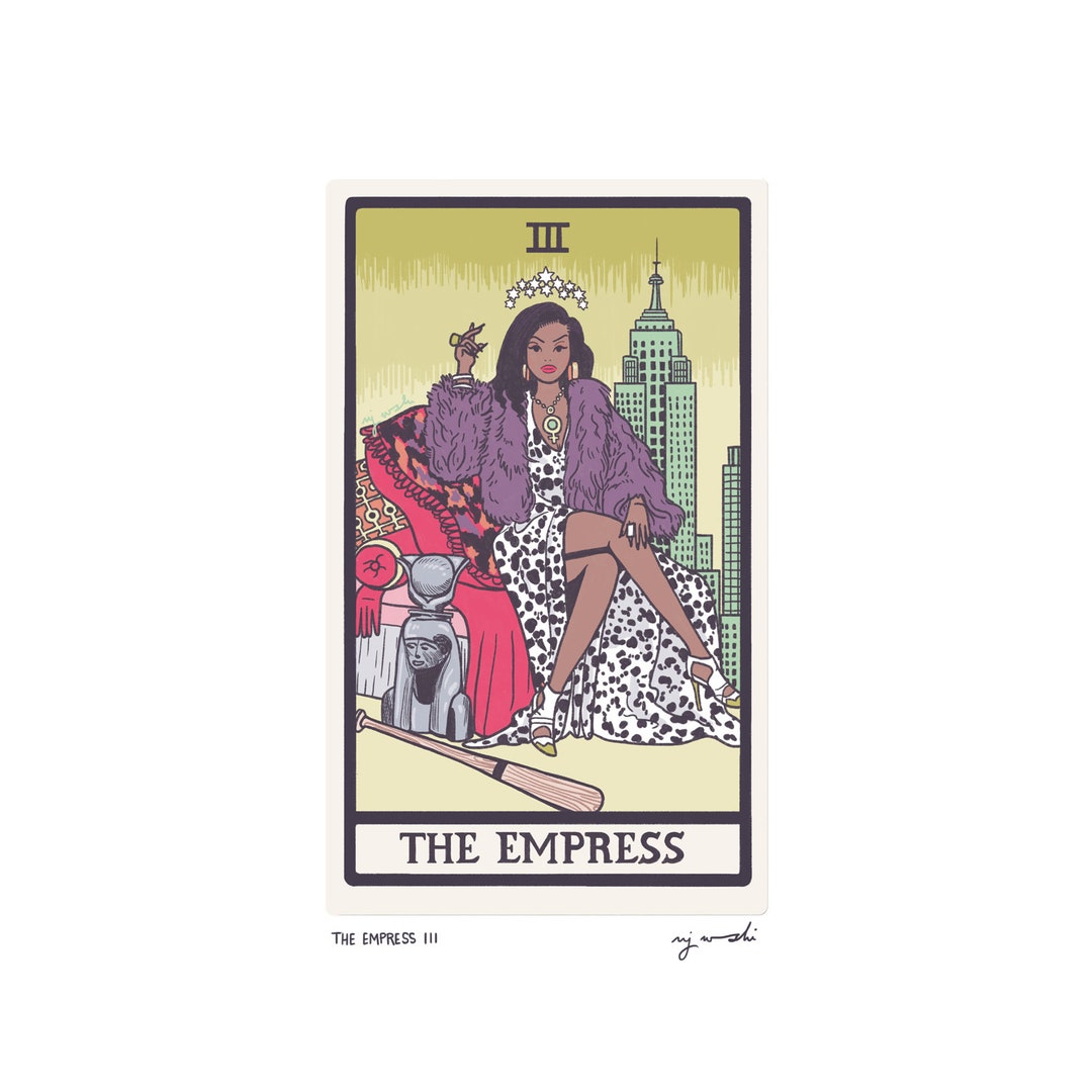 The Empress III - Tarot Card Art - 5x7 Art Print, Hand-cut and Mounted ...