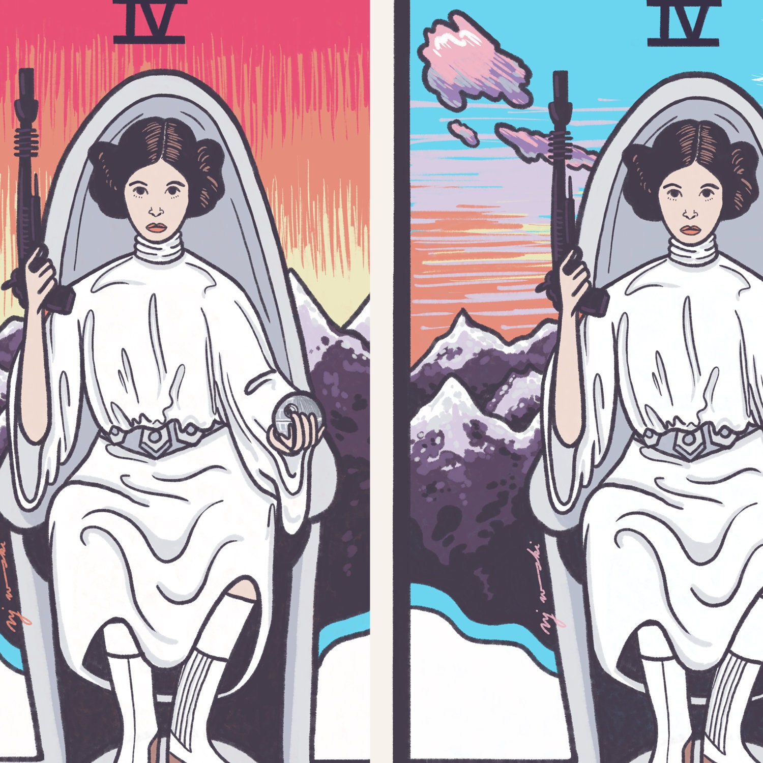 The Emperor IV - Tarot Card Art - 5x7 Art Print, Hand-cut and Mounted ...