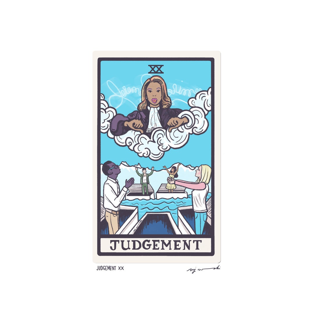 Judgement XX - Tarot Card Art - Hand-cut Art Card Mounted on 5x7 ...