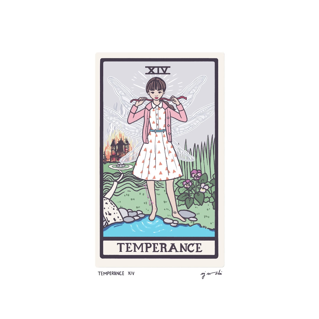 Temperance XIV - Tarot Card Art - 5x7 Art Print, Hand-cut and Mounted ...
