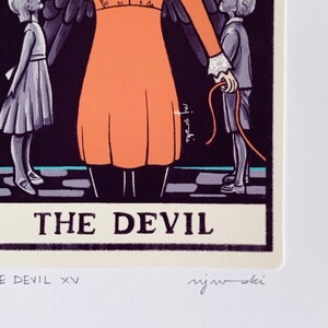 The Devil XV - Tarot Card Art - 5x7 Art Print, Hand-cut and Mounted ...