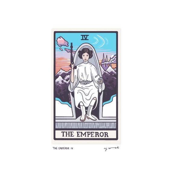 The Emperor IV Tarot Card Art 5x7 Art Print Hand-cut and | Etsy