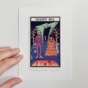 The Lovers Reversed VI - Tarot Card Art - 5x7 Art Print, Hand-cut and ...
