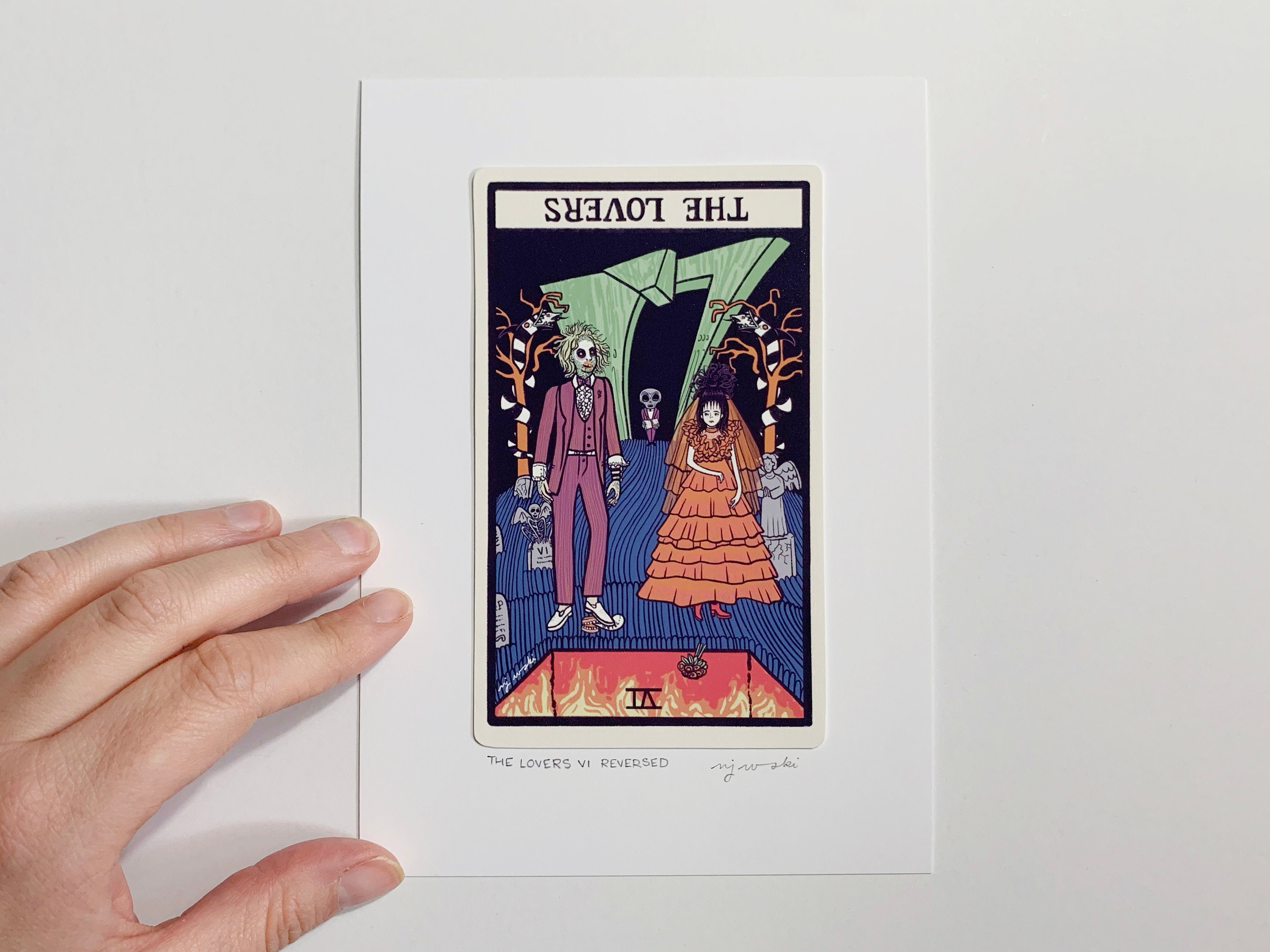 The Lovers Reversed VI Tarot Card Art 5x7 Art Print - Etsy UK