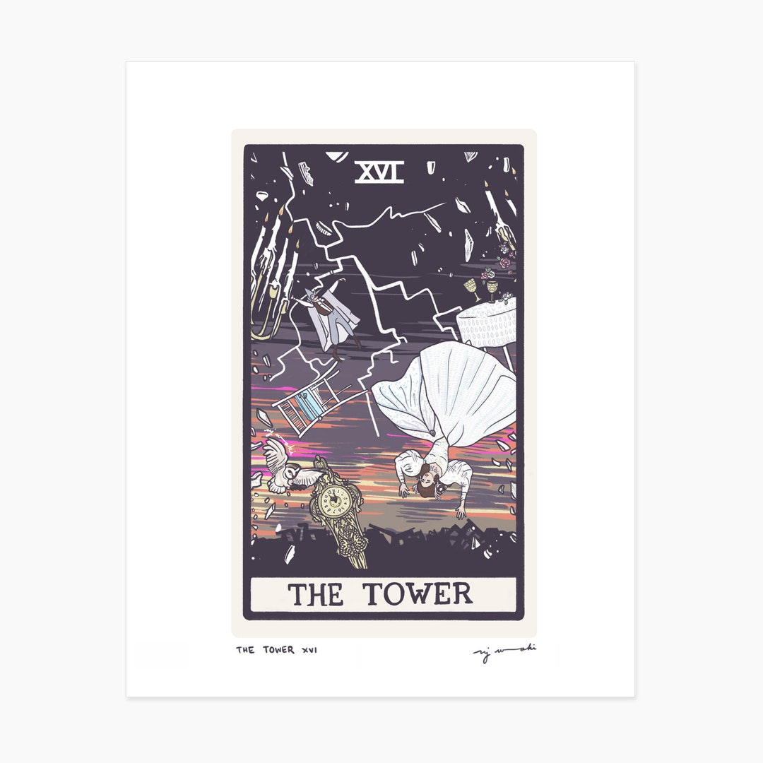 The Tower XVI - Large Tarot Print - 8x10 or 11x14 - Etsy