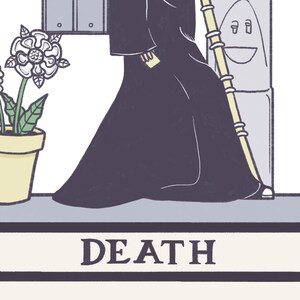 Death XIII Tarot Card Art 5x7 Art Print Hand-cut and - Etsy