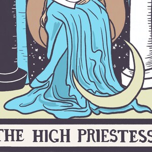 The High Priestess II Tarot Card Art Hand-cut Art Card Mounted on 5x7 ...