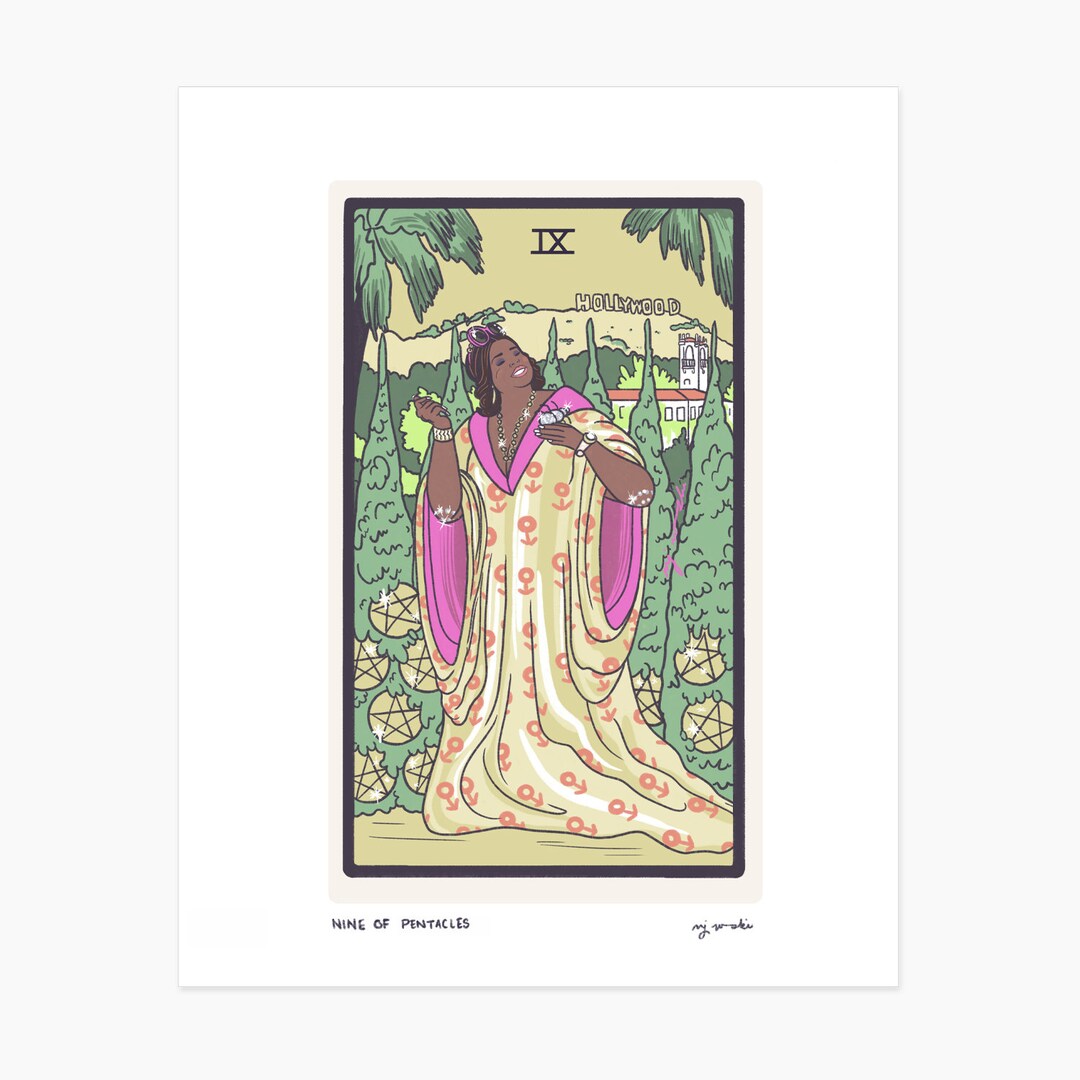 Nine of Pentacles - Large Tarot Print - 8x10 or 11x14 - Etsy