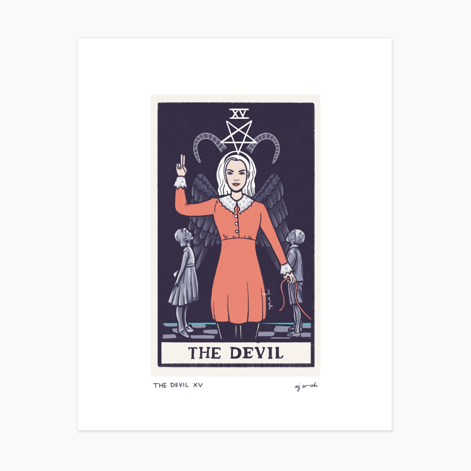 The Devil XV - Large Tarot Print - 8x10 or 11x14 - Etsy