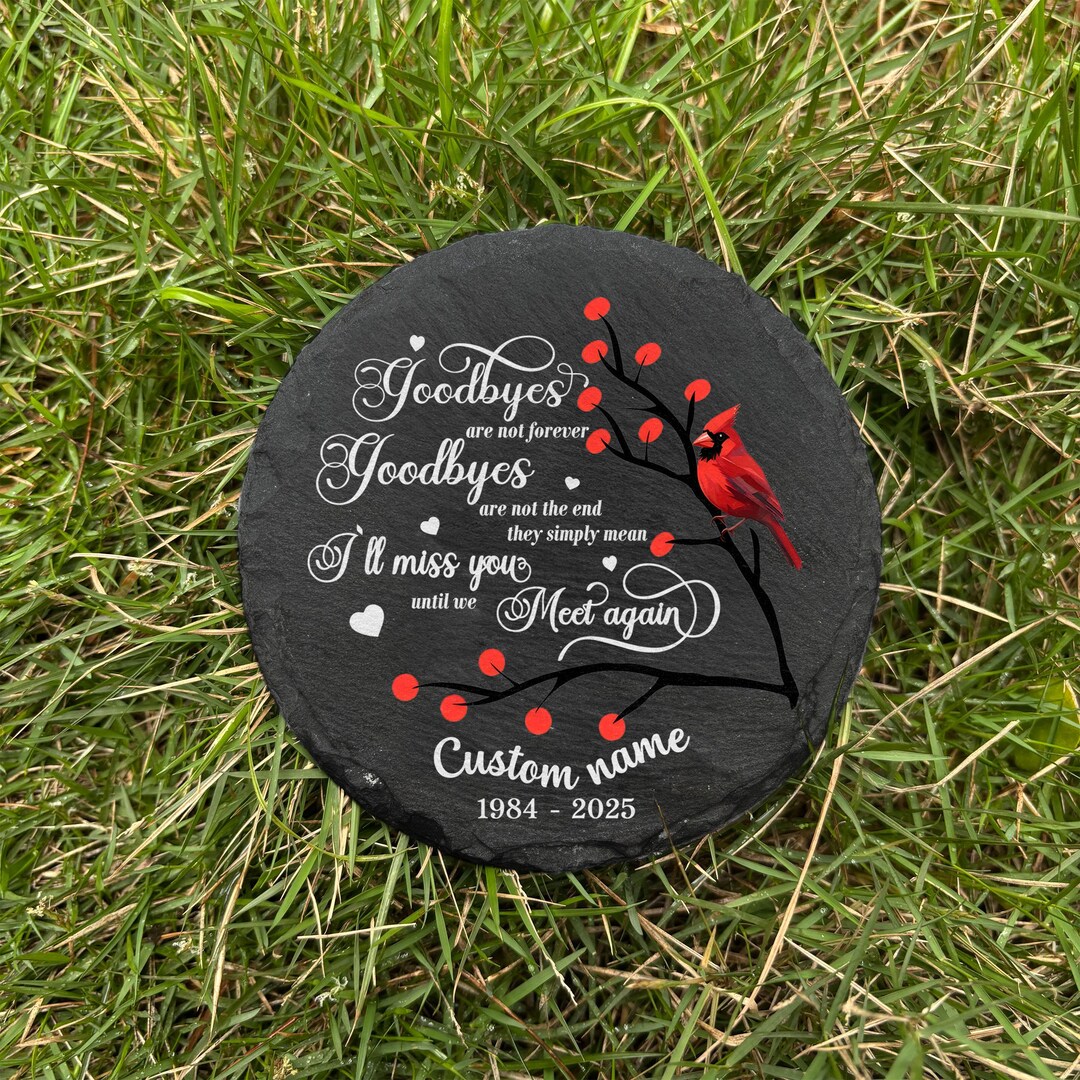 Personalized Memorial Stone, Cardinal Memorial Gifts, Human Grave ...