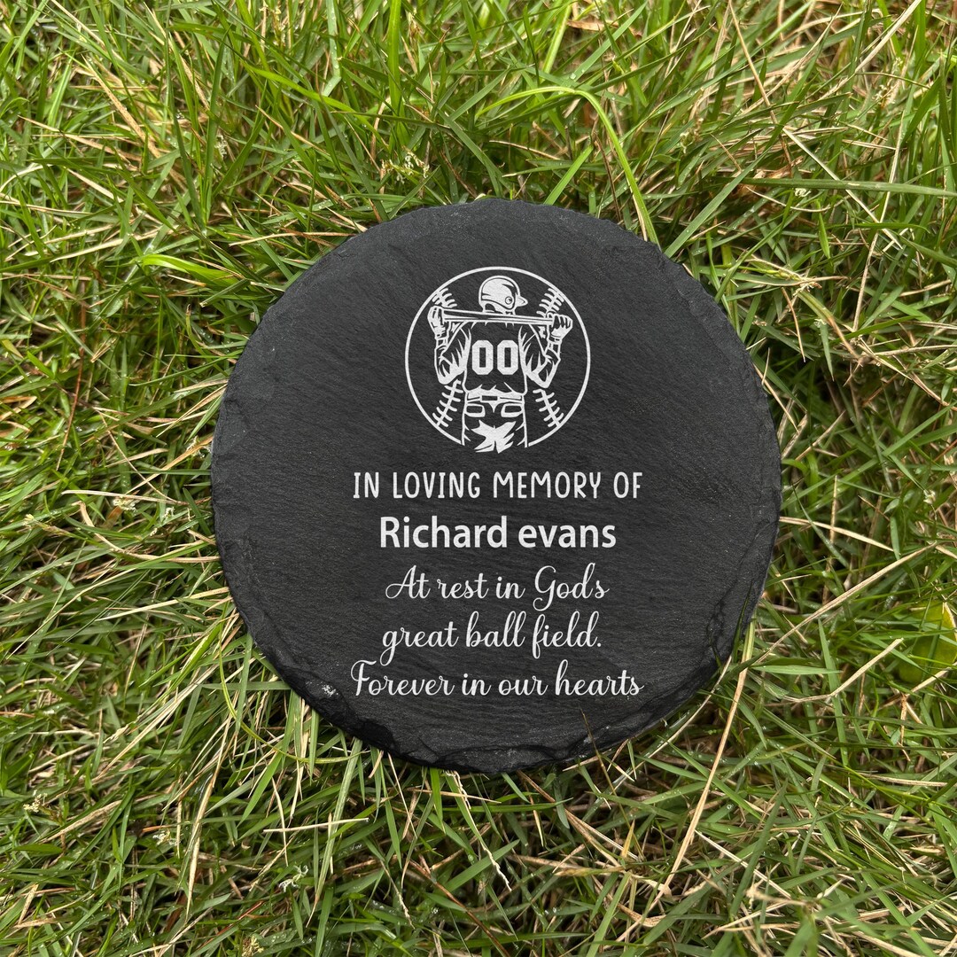 Baseball Player Memorial Stone, Baseball Memorial Gifts, Memorial ...