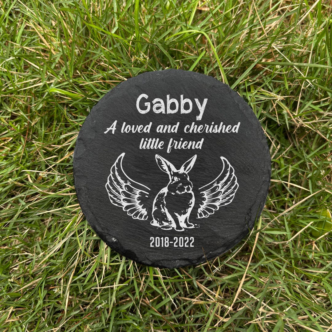 Custom Pet Rabbit Memorial Stone, Bunny Memorial Gifts, Pet Loss Gift ...