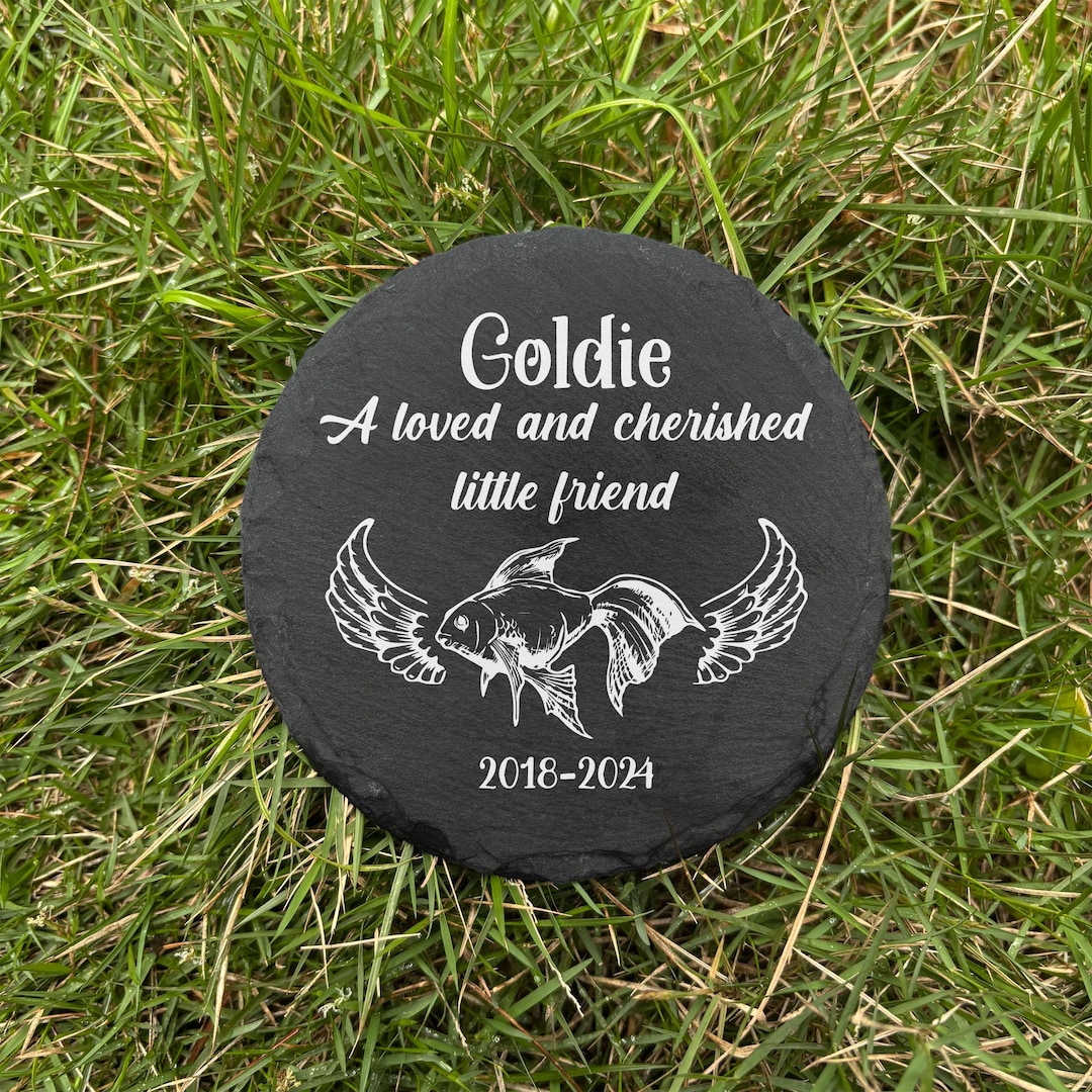 Custom Pet Fish Memorial Stone, Fish Memorial Gifts, Pet Loss Gift ...