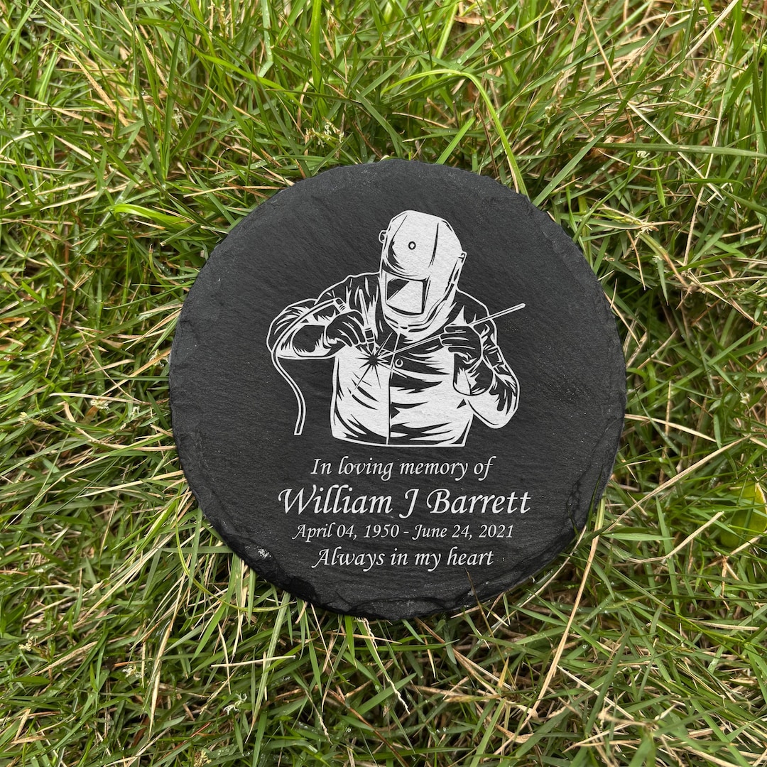 Welder Memorial Stone, Welder Memorial Gifts, Welder Garden Stone ...