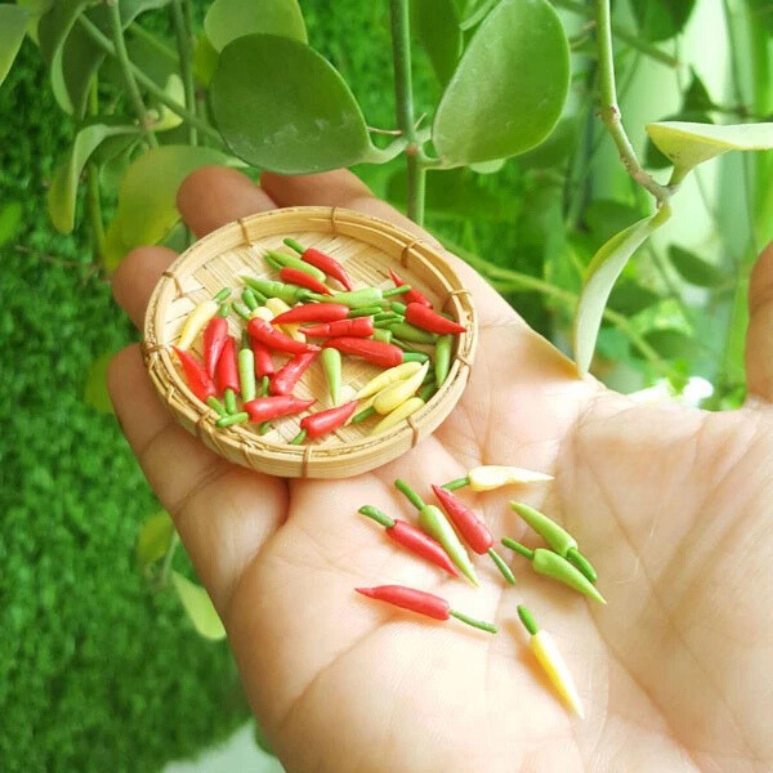 1:12 Hot Pepper Mini Model, Vegetables for Dollhouse, Handmade Doll ...