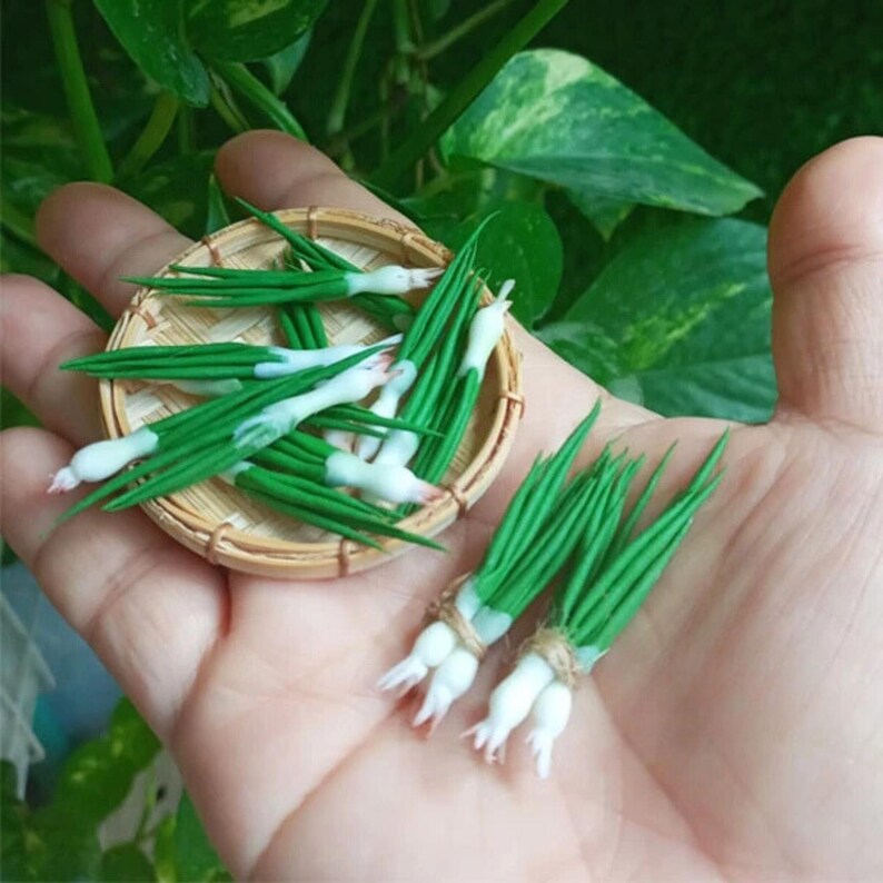 Green Onion 1:12 Scale , Miniature Foods, Mini Spring Onion, Miniature ...