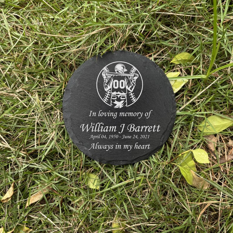 Baseball Player Memorial Stone, Baseball Memorial Gifts, Memorial ...