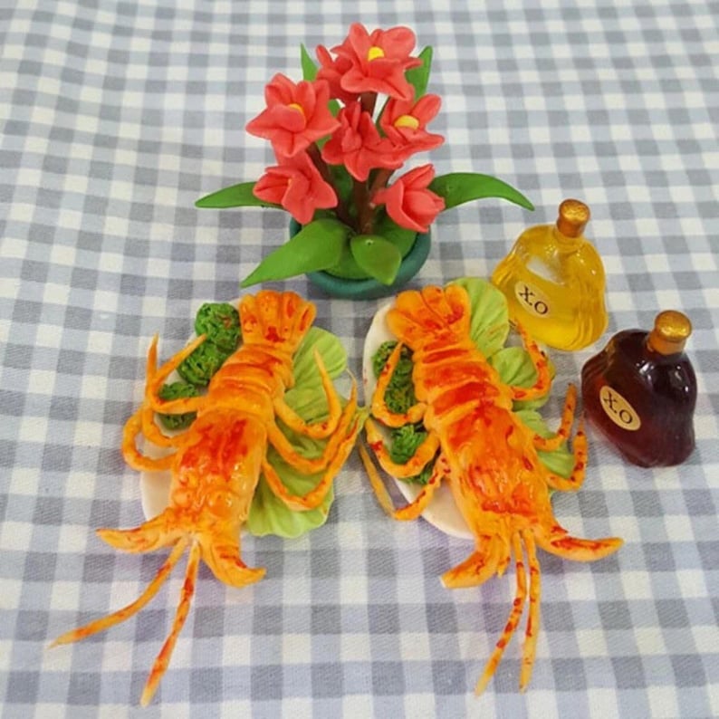 Lobster Mini, Lobster Model, Food Mini Basket for Dollhouse, Gift for ...