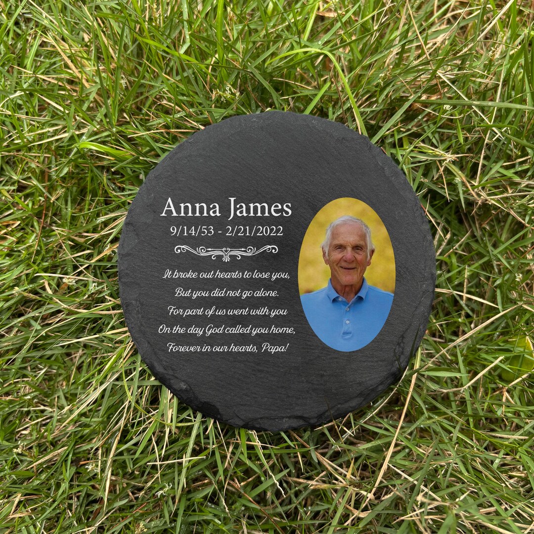 Memorial Stone, Memorial Stone With Picture, Loss of Father, Funeral ...