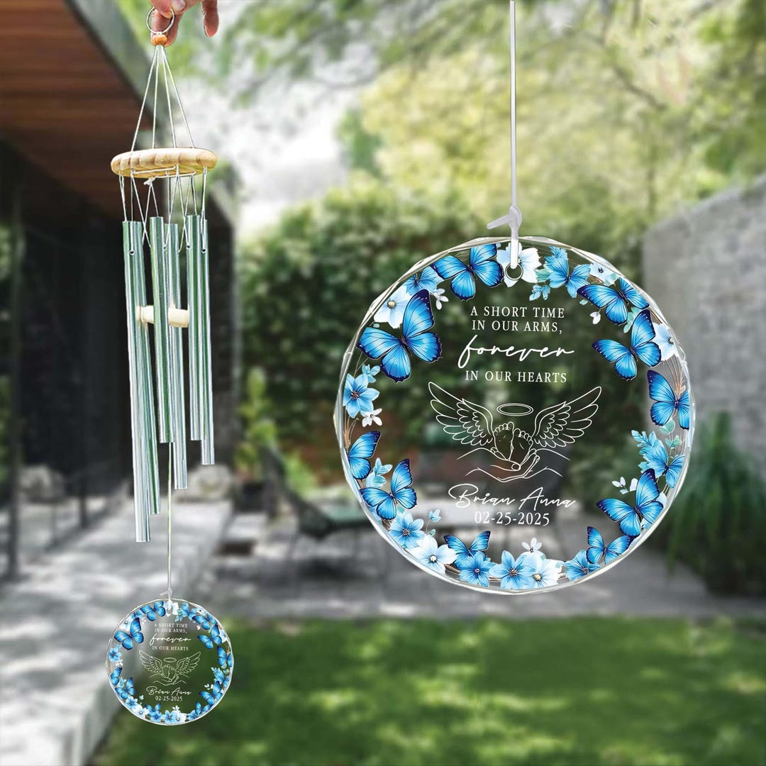 Personalized Wind Chime for Baby, Baby Angel, Loss of Infant ...