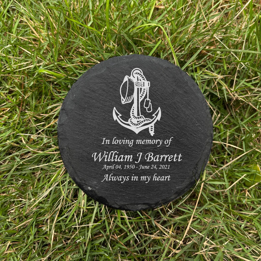 Sailor Navy Memorial Stone, Navy Memorial Gifts, Anchor Sign ...
