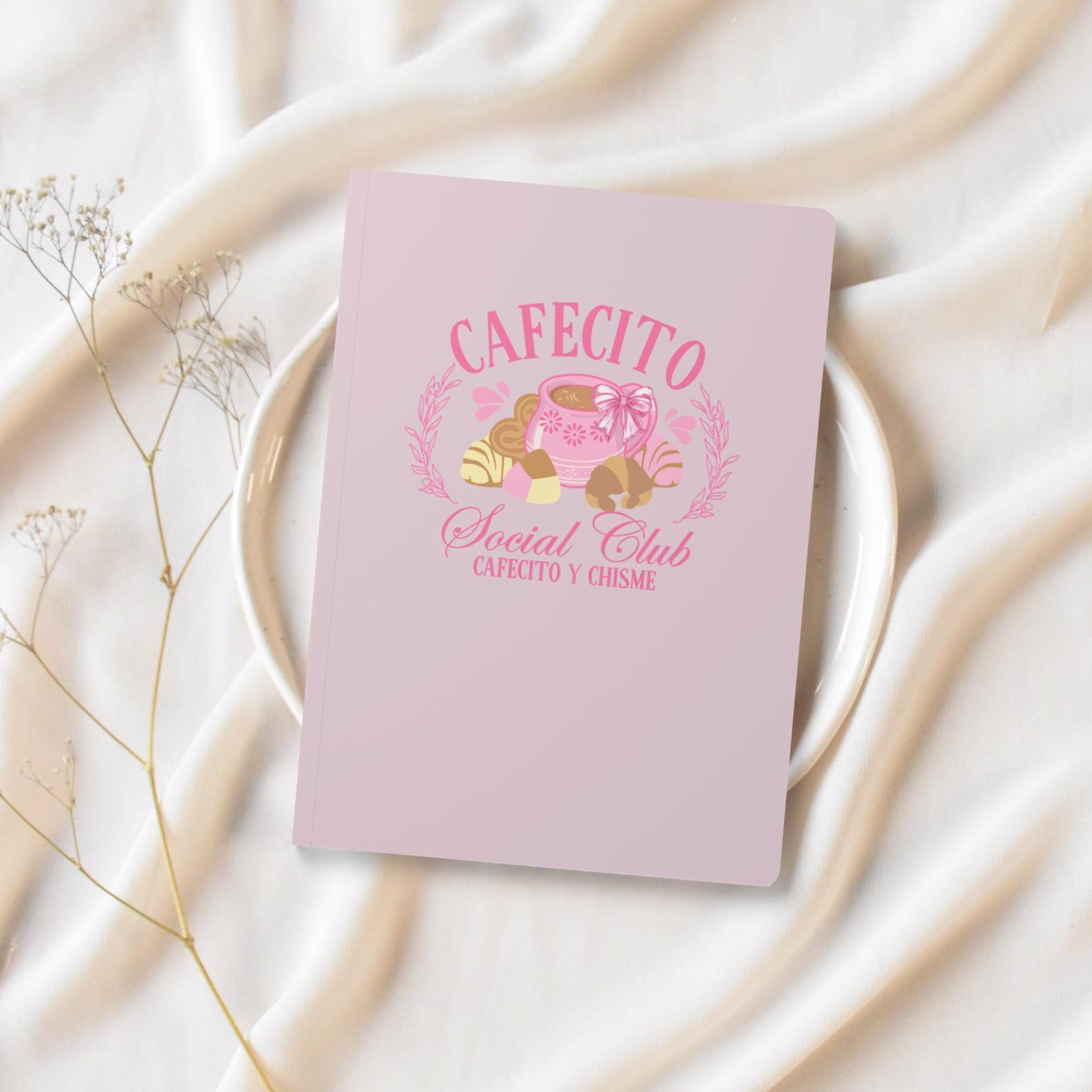 Latina Stationery Spanish Journal Pan Dulce Lover Notebook Pink Coffee ...