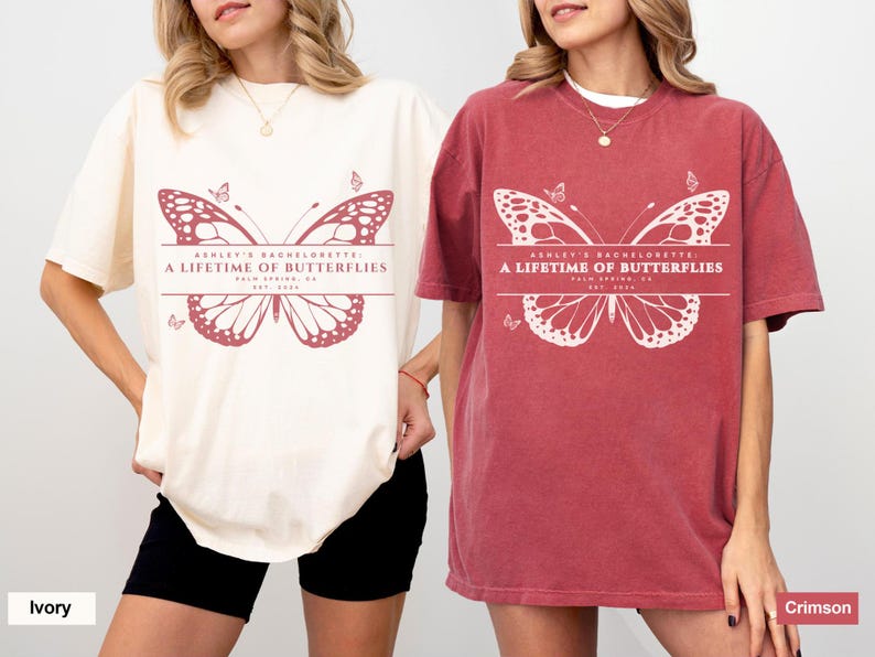 Custom A Lifetime of Butterflies Bachelorette T-shirt, Team Bride Club ...