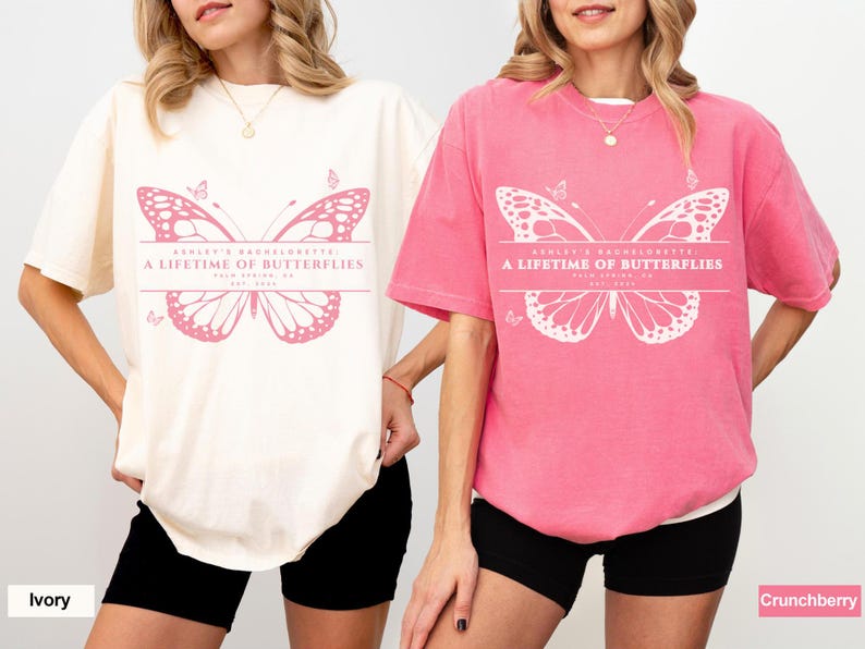 Custom A Lifetime of Butterflies Bachelorette T-shirt, Team Bride Club ...