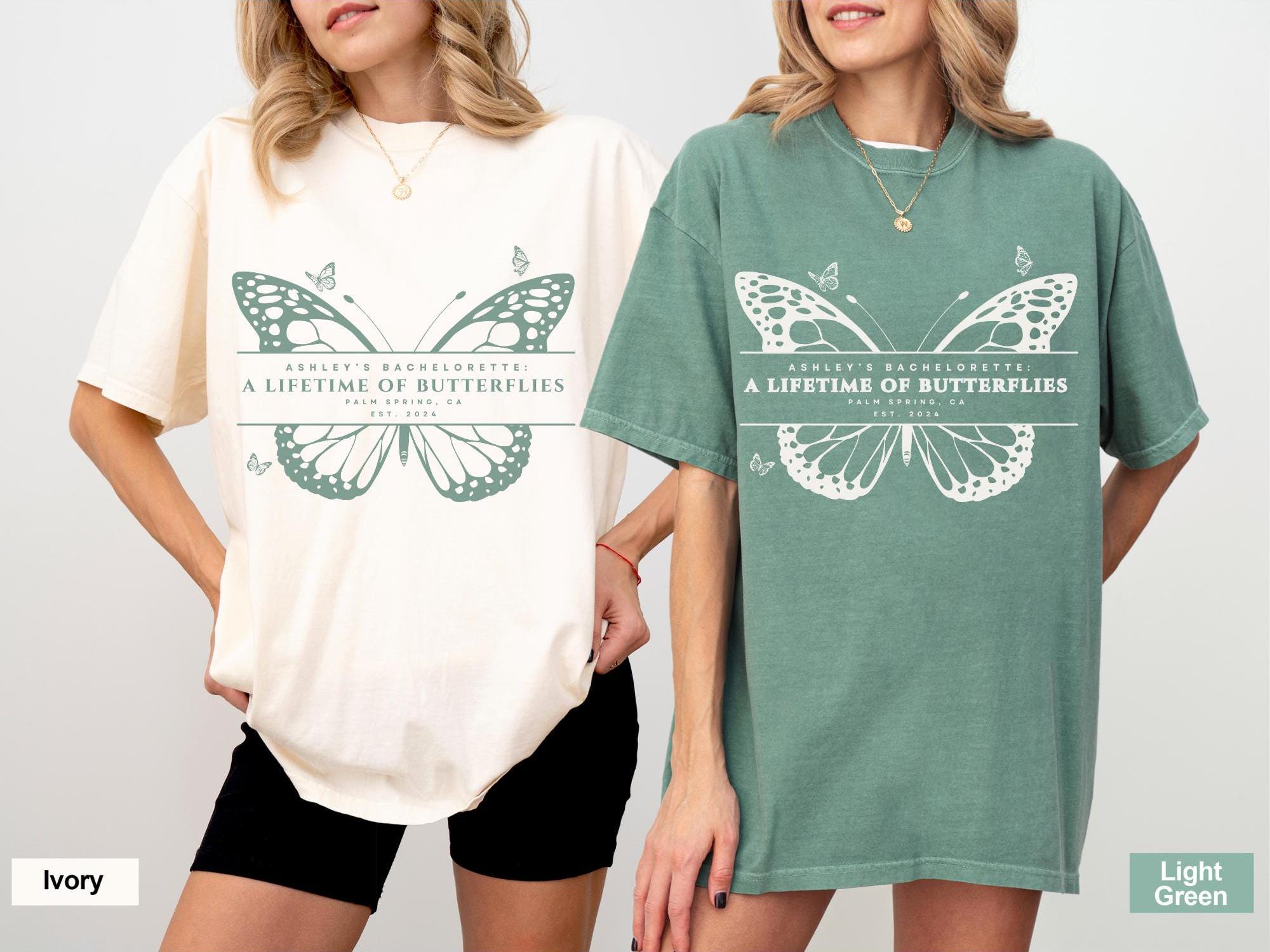 Custom A Lifetime of Butterflies Bachelorette T-shirt, Team Bride Club ...