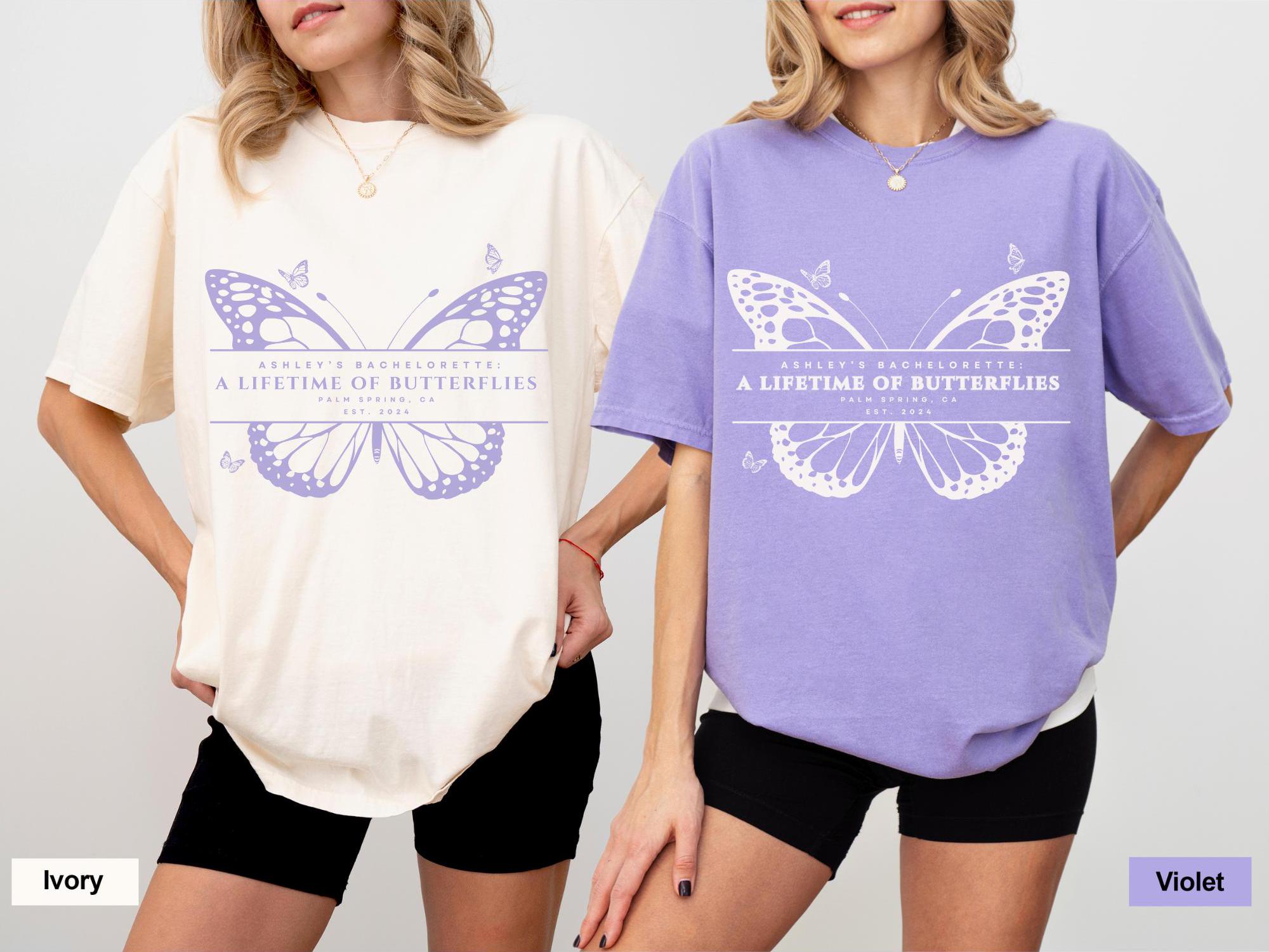 Custom A Lifetime of Butterflies Bachelorette T-shirt, Team Bride Club ...