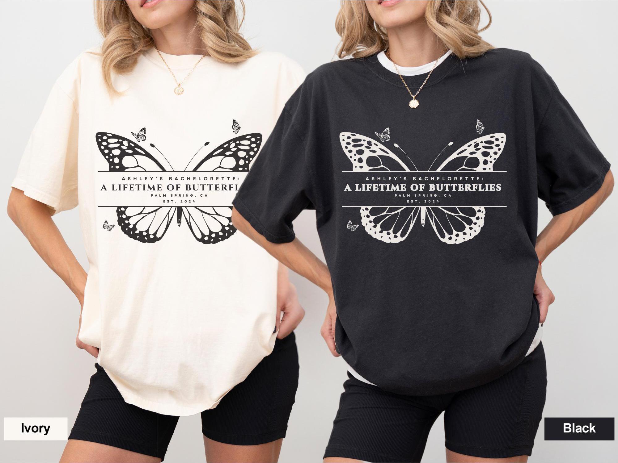 Custom A Lifetime of Butterflies Bachelorette T-shirt, Team Bride Club ...