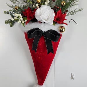 Christmas Sants Hat Floral Wall/door Decor - Etsy