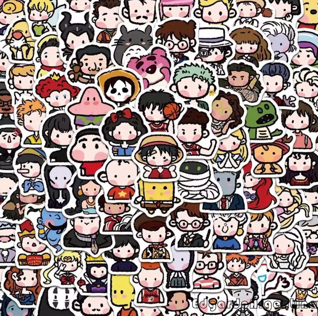 Anime Stickers Collection 180 Random Anime Stickers Water Bottle ...