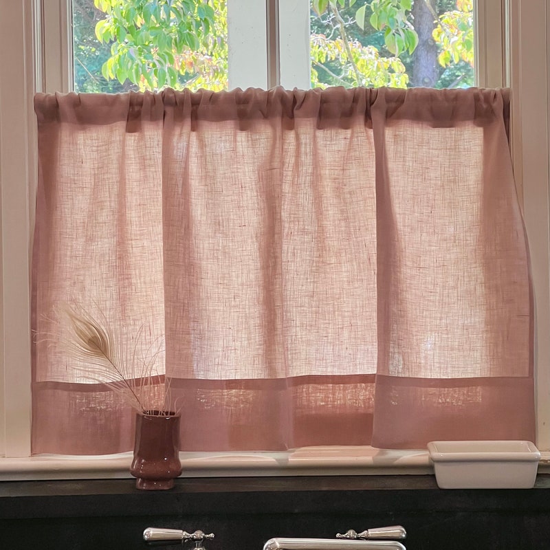 Linen Cafe Curtains - Etsy