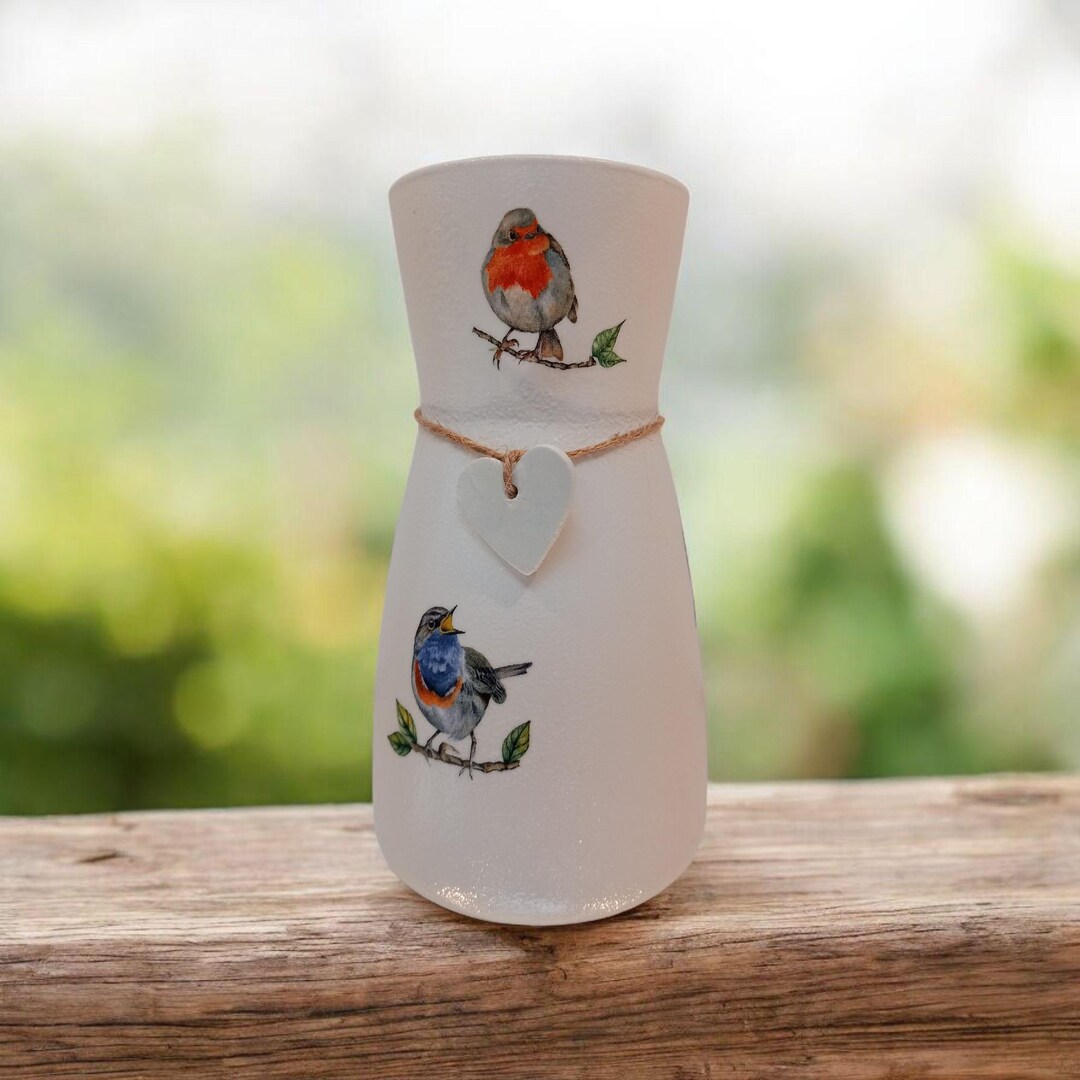 Garden Birds Vase - Etsy