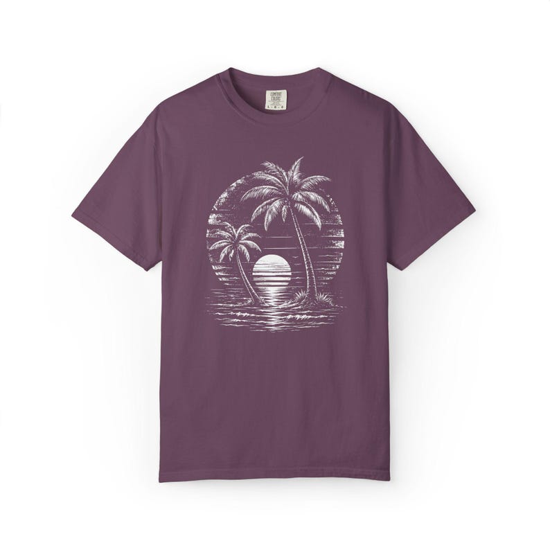 Comfort Colors Tropical Sunset T-shirt, Gift for Beach Lover Shirt ...