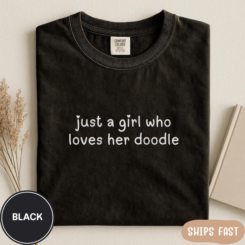 Comfort Colors Just A Girl Who Loves Her Doodle T-shirt, Gift for Dog ...
