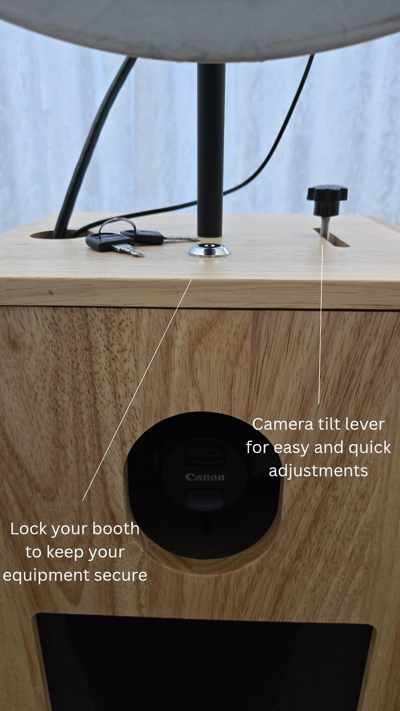 Wooden Oak DSLR Photo Booth Shell & Printer Stand - Etsy