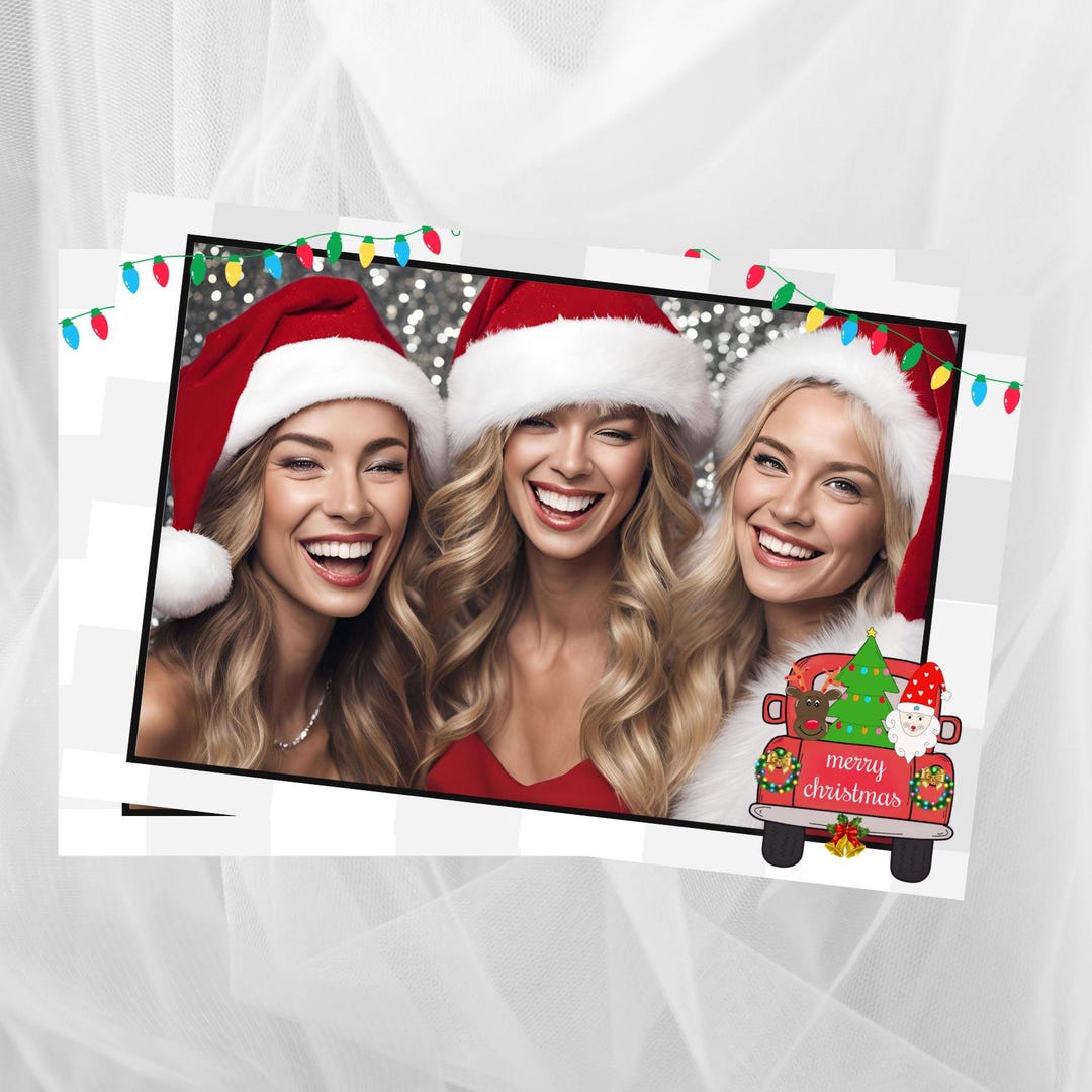 6x4 Christmas Truck Single Pose Photo Booth Template - Etsy