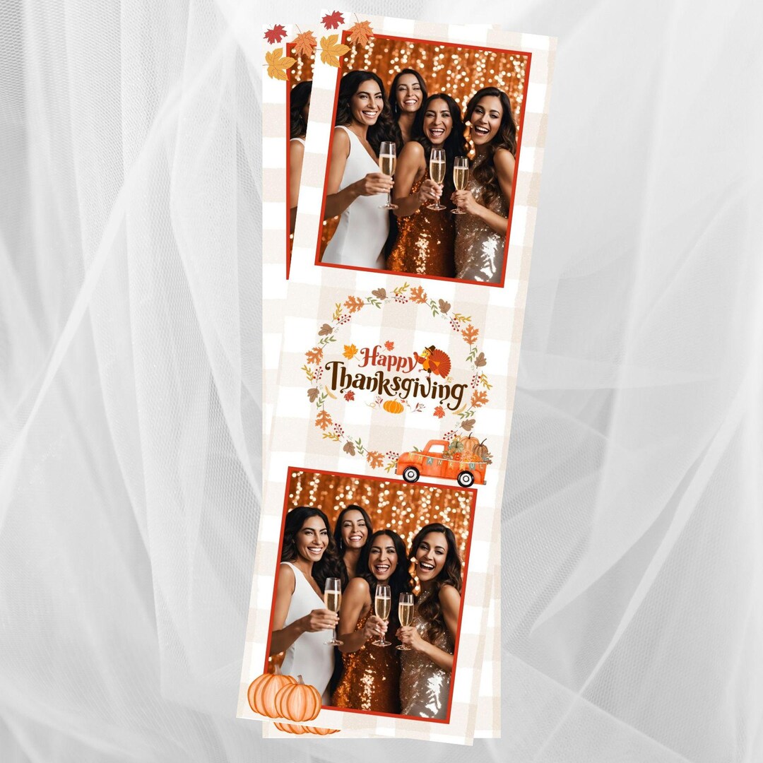 2x6 2 Pose Thanksgiving Photo Booth Template - Etsy