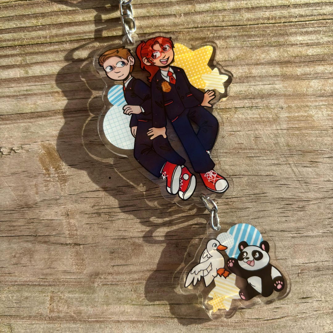 Odd Squad Olympia and Otis Acrylic Connector Charm Keychain - Etsy