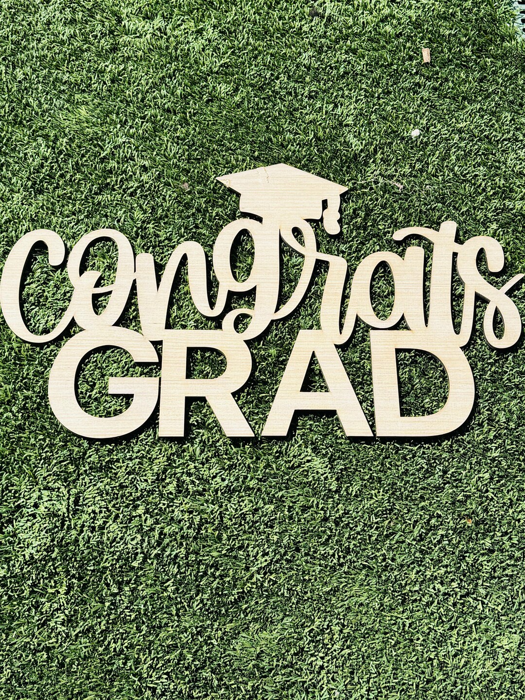 Congrats Grad Sign, Custom Backdrop Sign, Graduation Party Sign ...