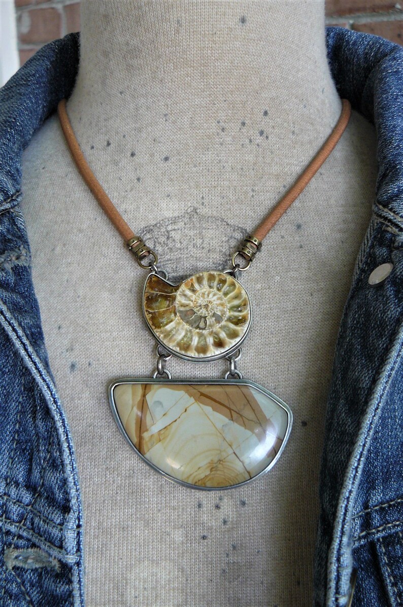 Silent Canyon Ammonite Picture Jasper Natural Gemstone - Etsy