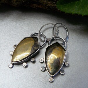 Desert Hills - Apache Gold, Gemstone, Earrings, Sterling Silver ...