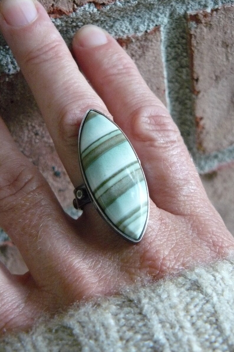 Rings of Saturn - Chalcedony, Gemstone, Sterling, Silver, Artisan ...
