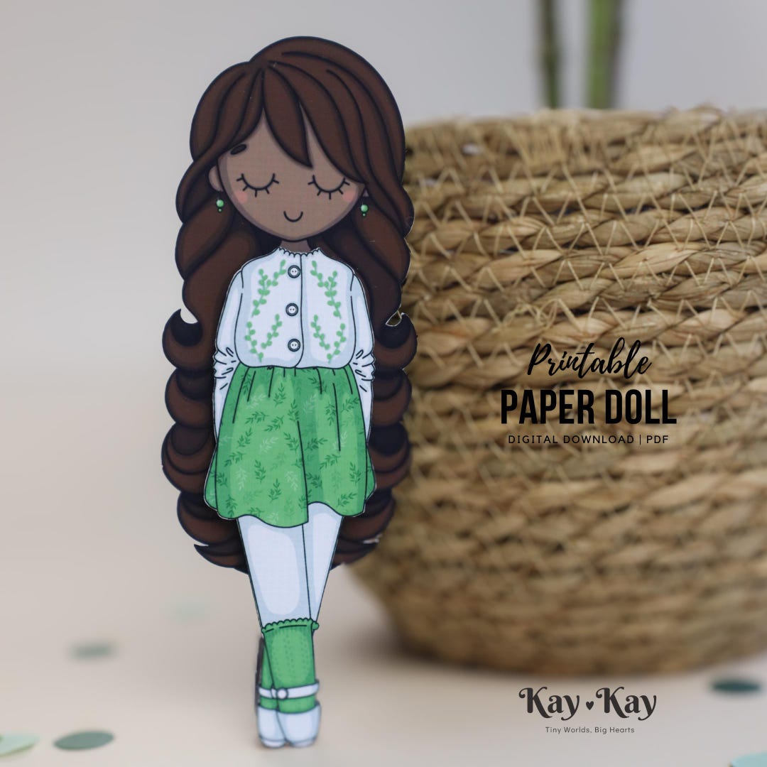 Printable Paper Doll Template, Digital Download, Activities for Kids ...