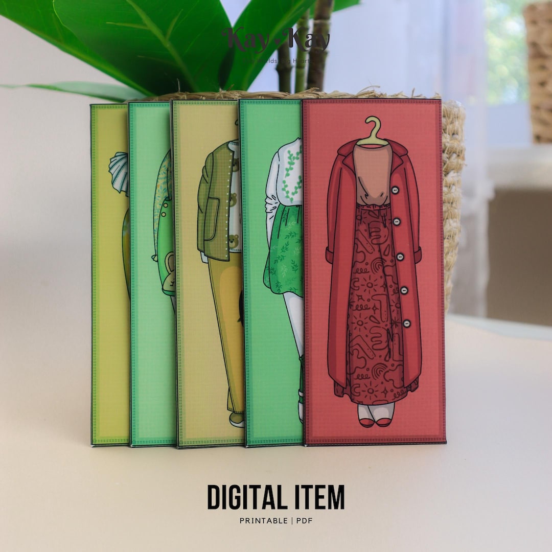 Printable Paper Clothes Set Template, Digital Download, Activities for ...
