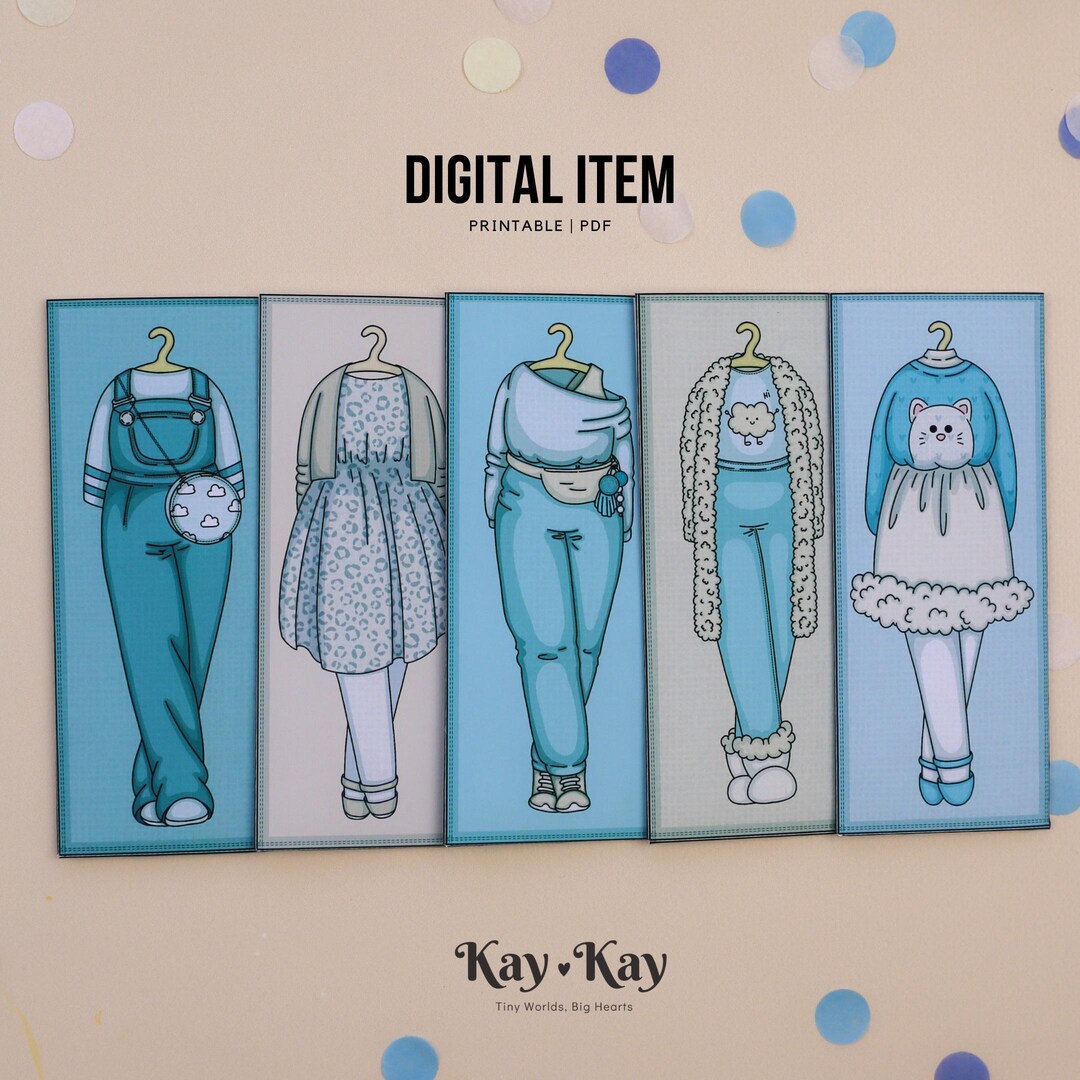 Printable Paper Clothes Set Template, Digital Download, Activities for ...