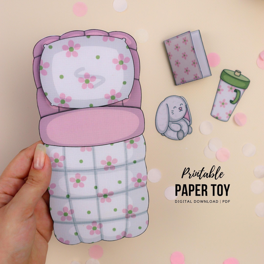 Printable Paper Sleeping Bag Template, Digital Download, Activities for ...